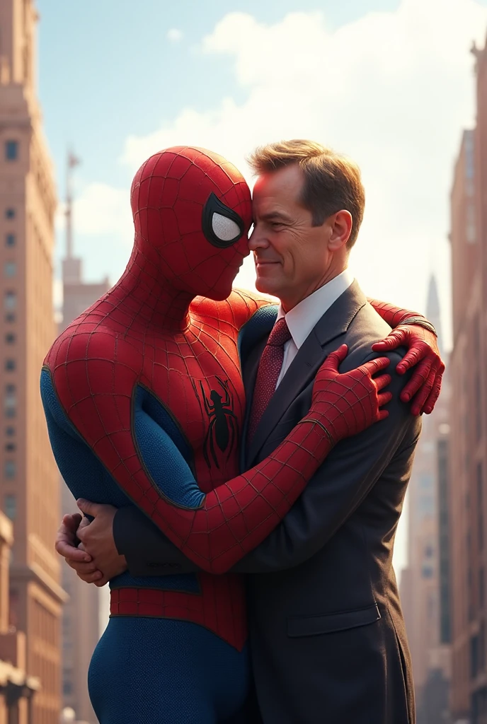 Spider man and charlie kirk hugging - SeaArt AI