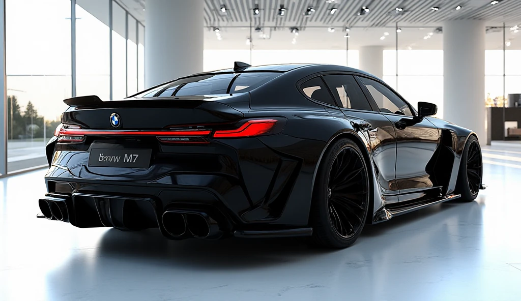 Design back car back left side view of a ultra luxurious 2026 bmw m7 ...