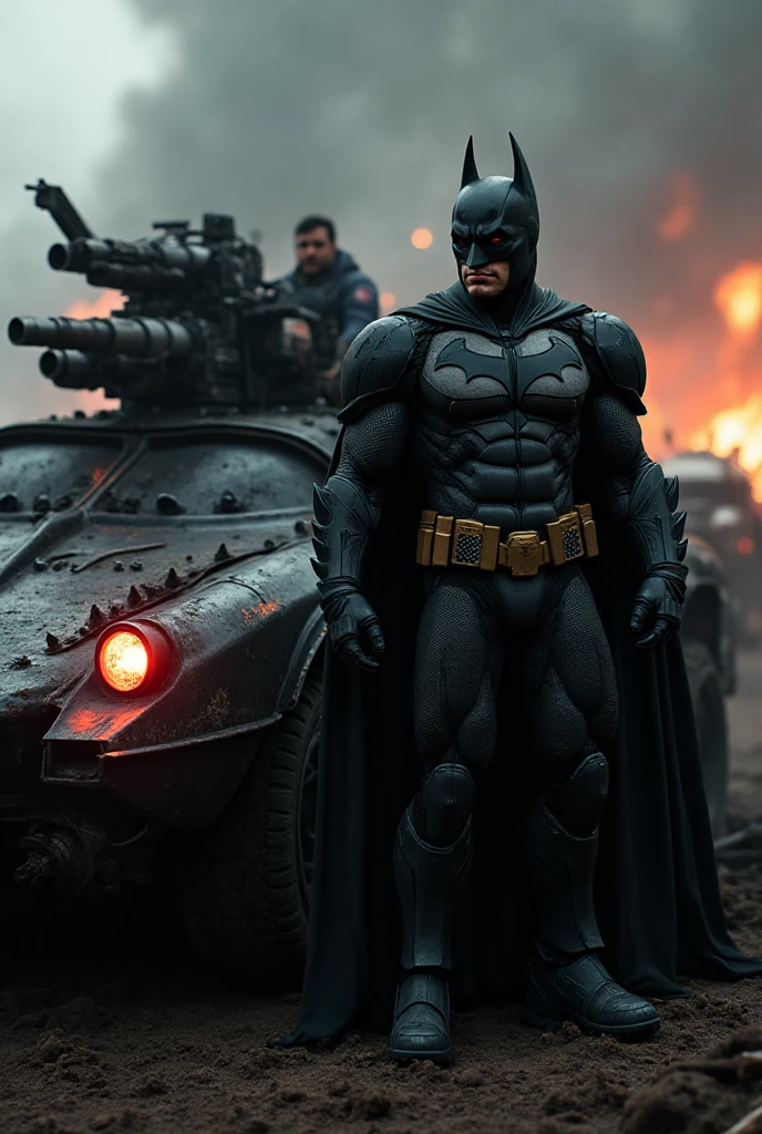 “Ultra-realistic cinematic Batman redesigned as a Doom Slayer warrior ...