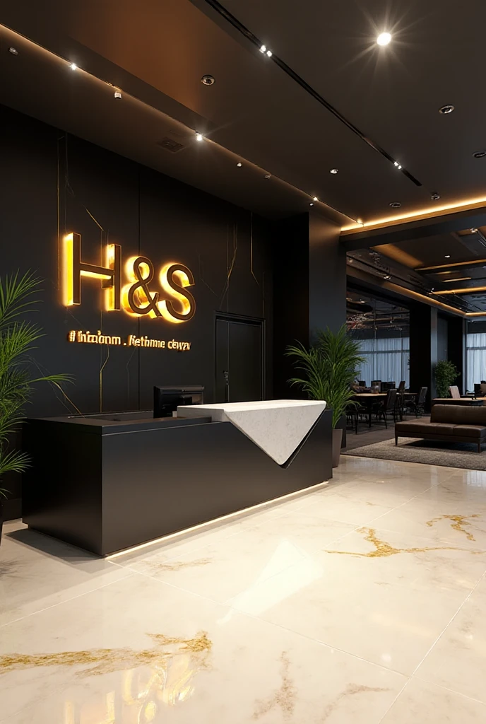 A wide-angle photorealistic 3D render of a modern advertising office ...