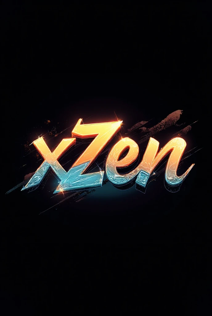 Discord logo with the word "xZen" in modern graffiti style, thick lines ...
