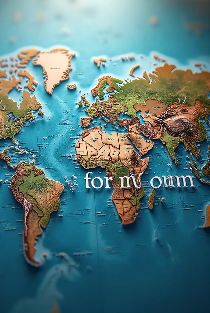Make an image of the world map that says thans for your participation ...