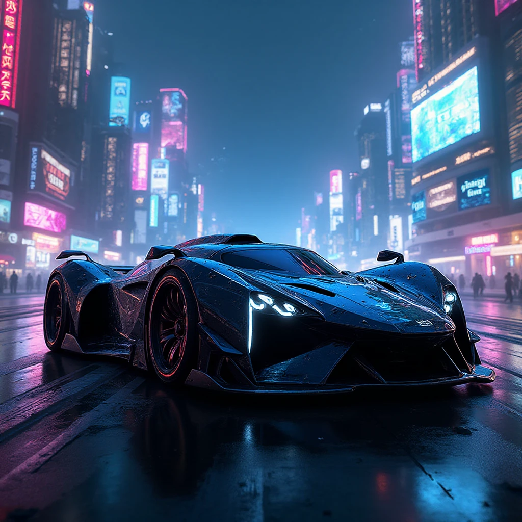 Cyper car very cool and fast - SeaArt AI