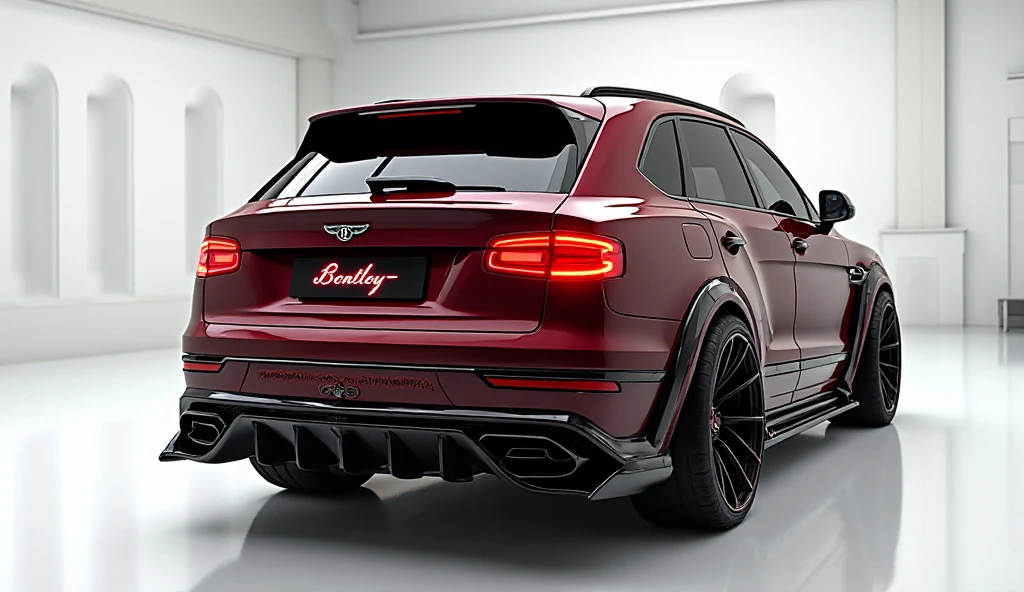 Back bumper view “Ultra-realistic 3D render of a legendary SUV - SeaArt AI
