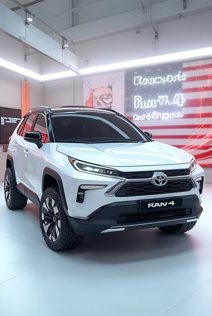 Ultra-detailed 3D render of the 2026 Toyota RAV4 in galassy white ...