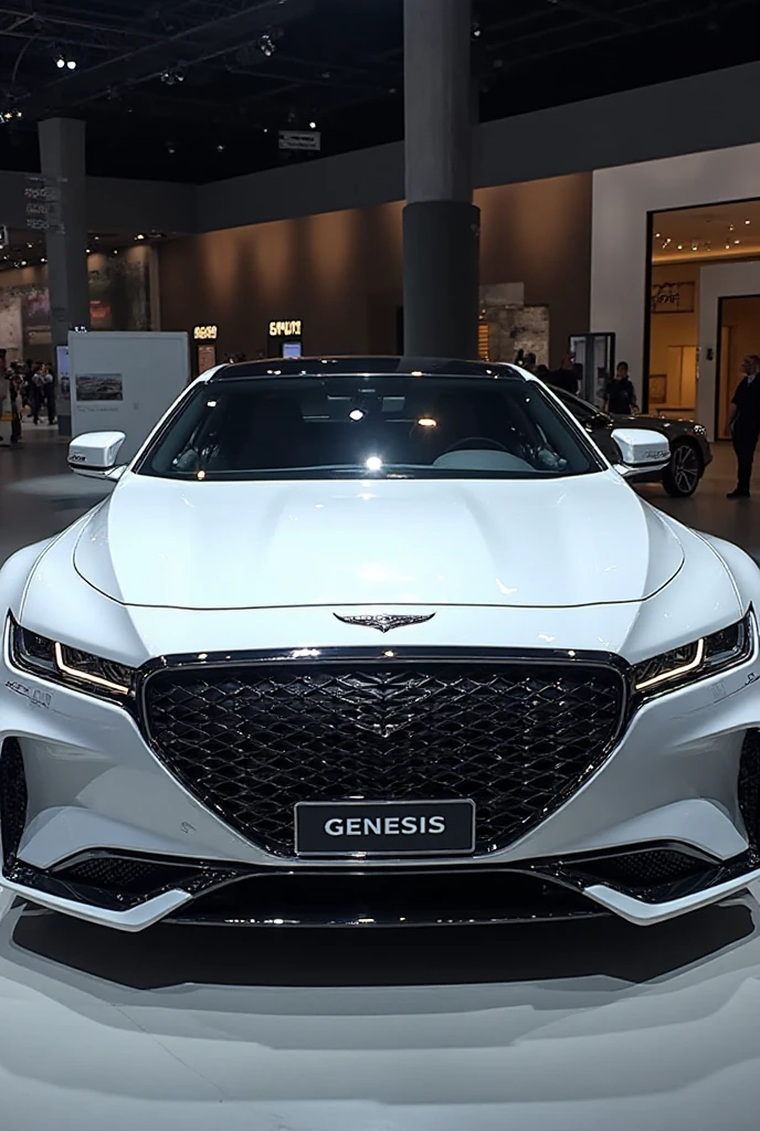 Design front left view of a ultra luxurious 2026 Genesis g90 Concept ...