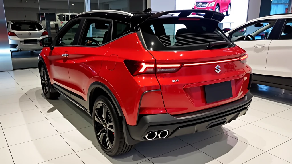 Pure side rear view of the 2026 Suzuki S-Cross compact crossover SUV in ...