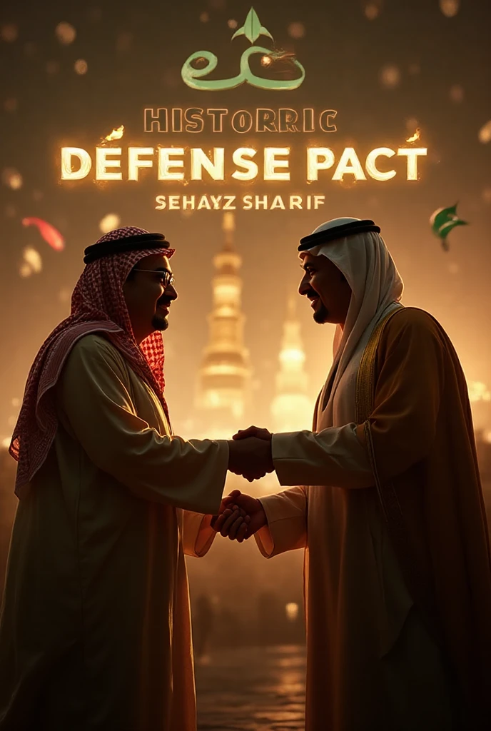 Ultra-realistic thumbnail, Shehbaz Sharif and Crown Prince Mohammed bin ...