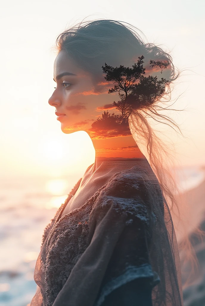 High quality, 8K Ultra HD, A beautiful double exposure that combines an ...