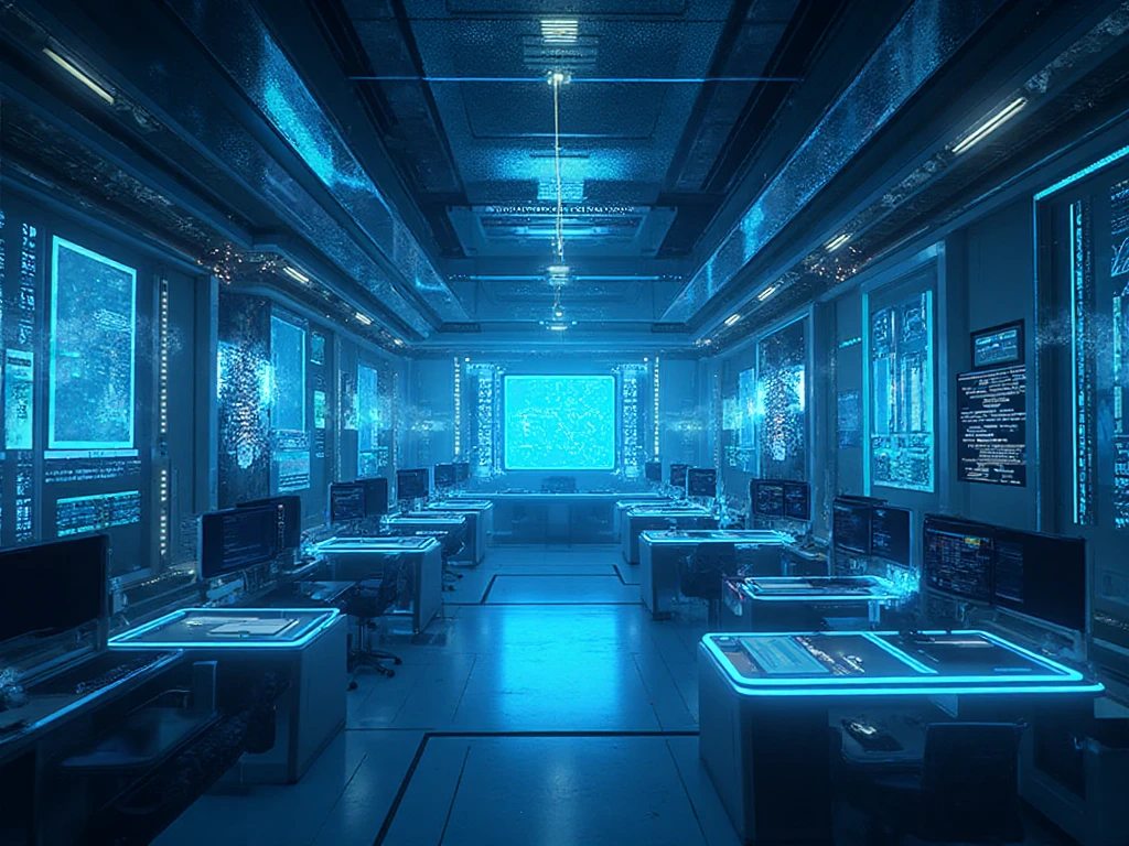 Add here a lot of computer screens and blue elements in the photo ...