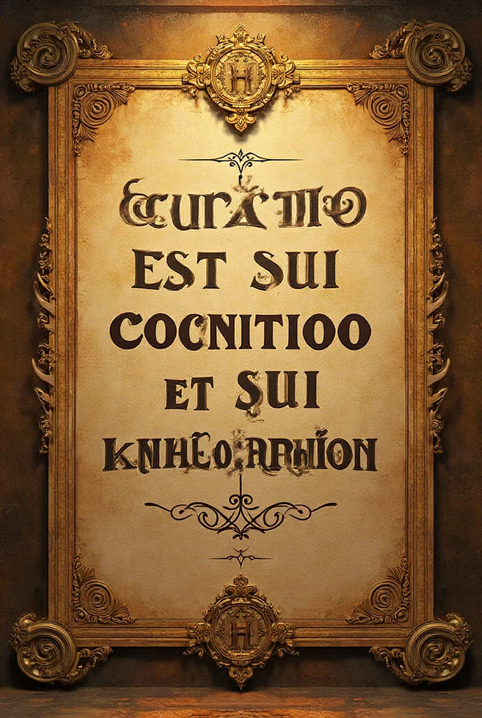 Curatio est sui cognitio et sui emendatio - оформи эти слова красиво в ...