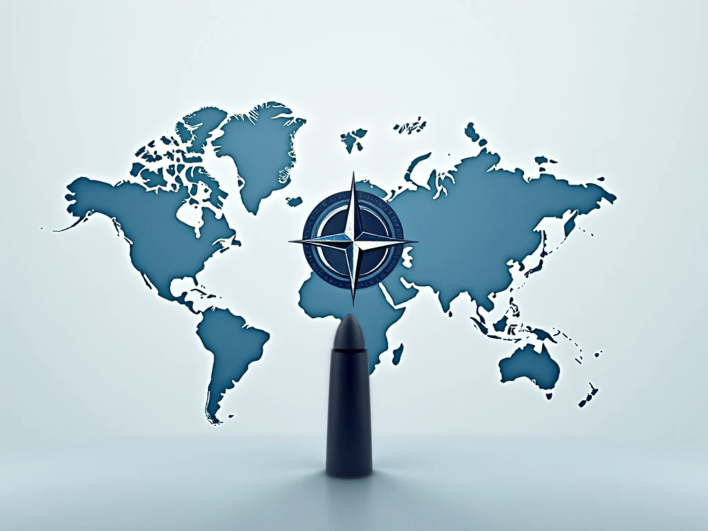 A professional book cover about the founding purpose of NATO - SeaArt AI
