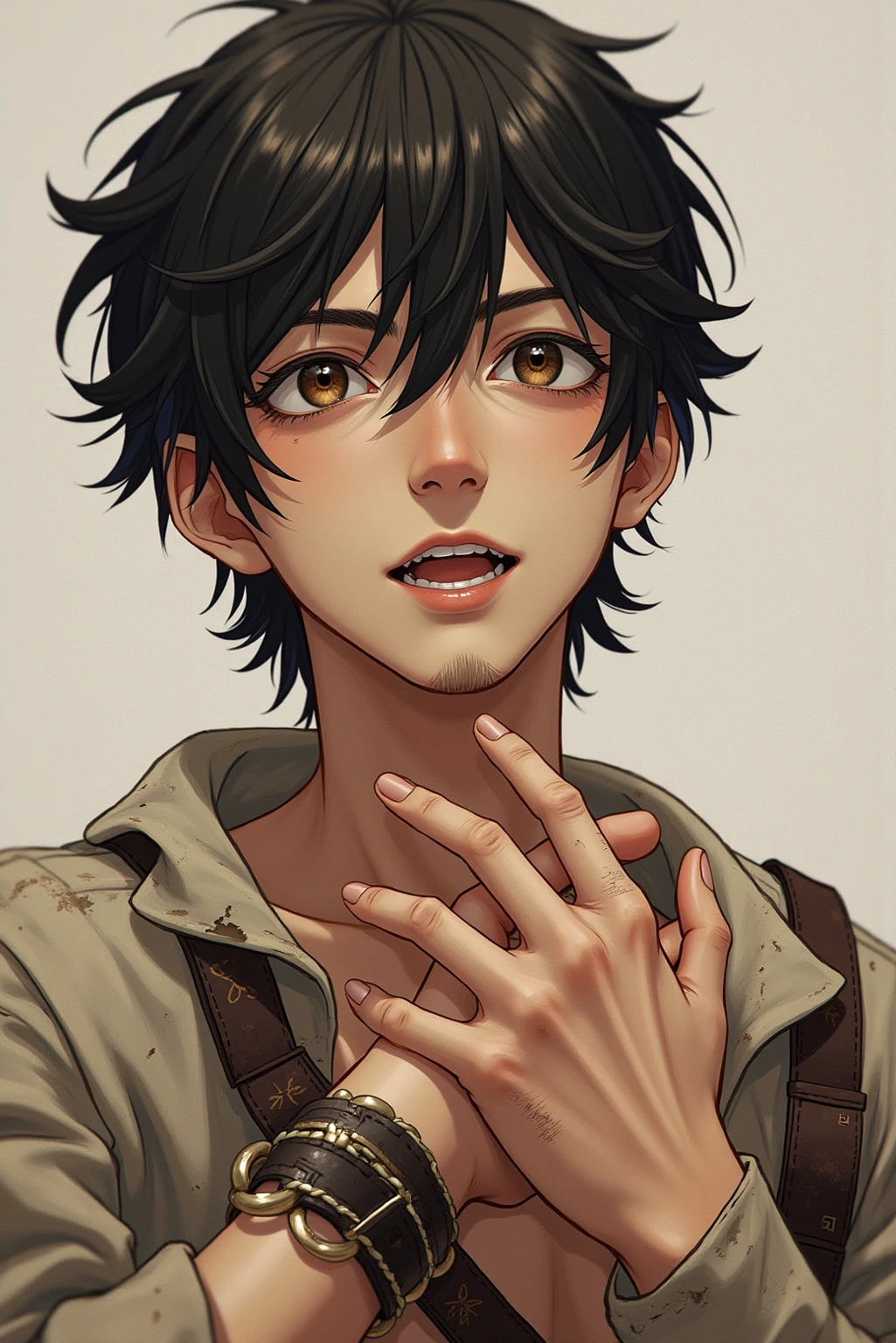 🌟: Meisterwerk, detailed anime portrait of a man (Darius), with focus ...