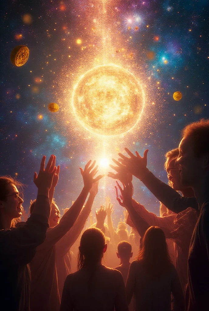 “Vibrant scene of an aura expanding and synchronizing with the ...