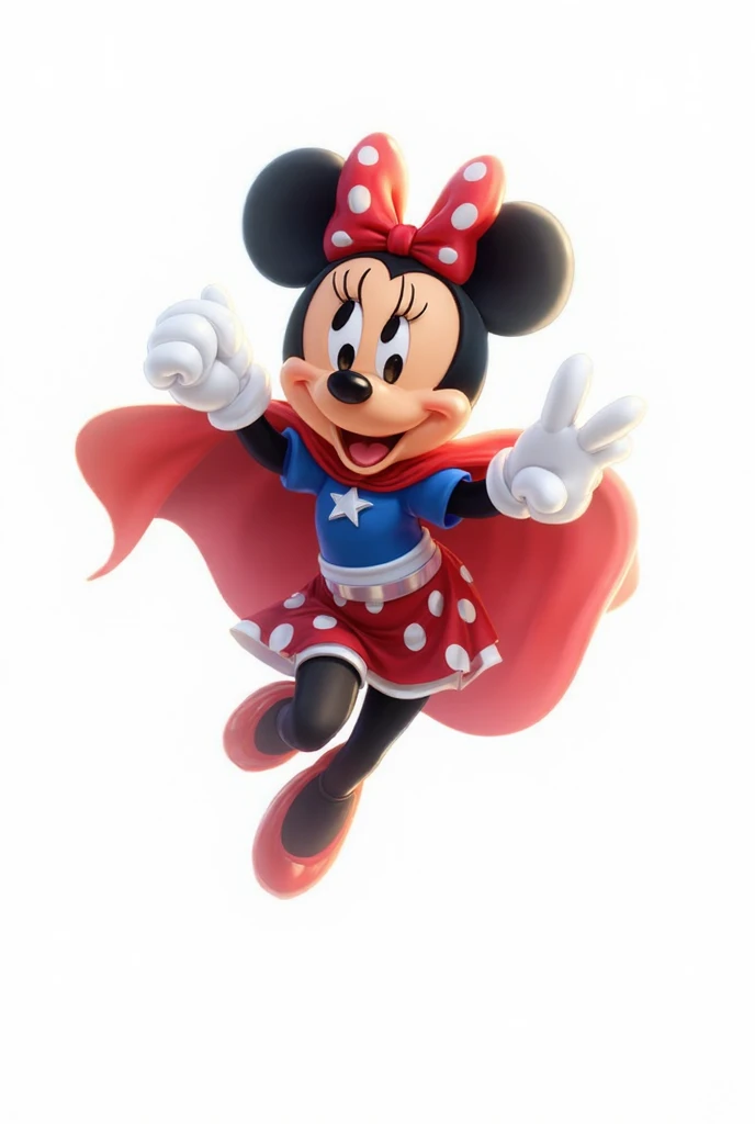 A 2D digital illustration, in vibrant and colorful style , of Minnie ...