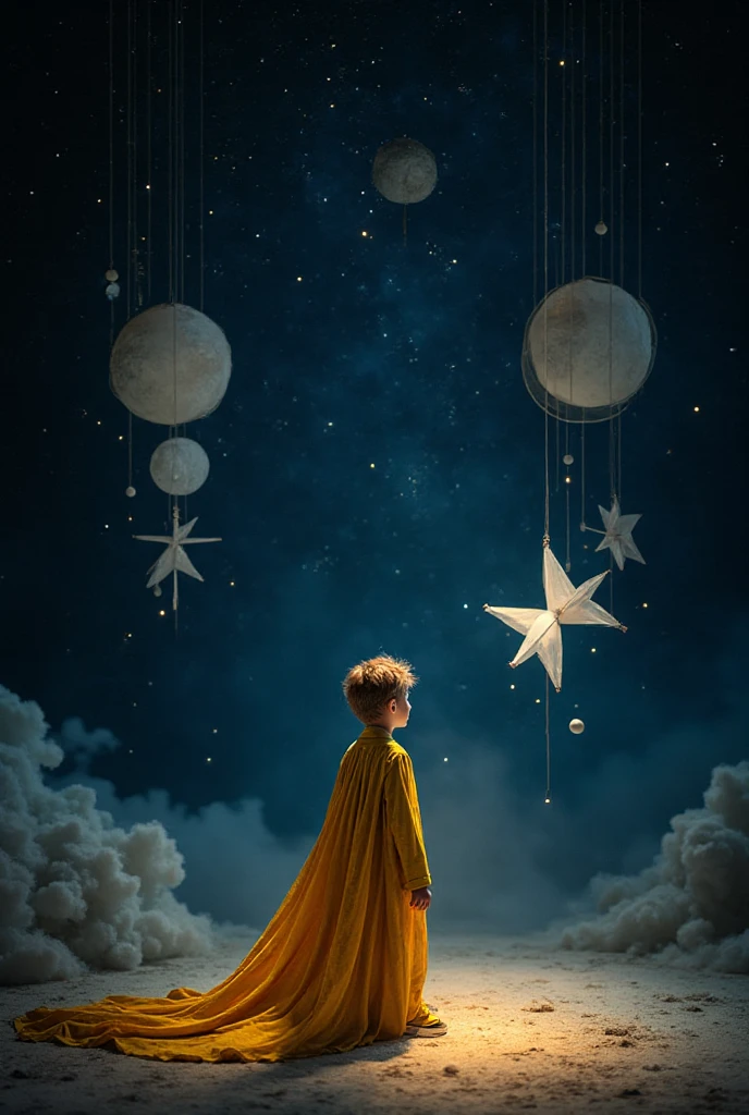 Artistic cover of a staging of The Little Prince with a contemporary ...