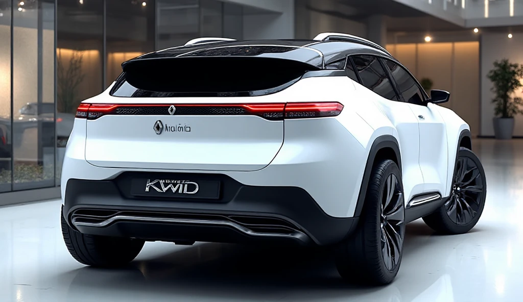 "An ultra-realistic image of the back side view end of a Renault KWid ...