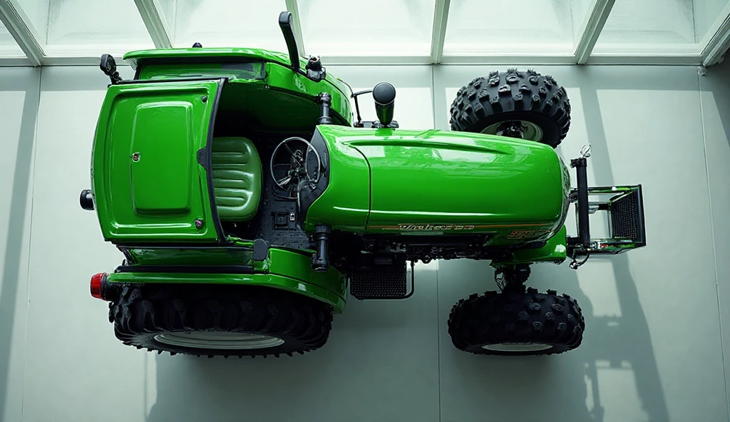 2026 Mahindra 5000 series tractor, bright green color, ultra HD - SeaArt AI