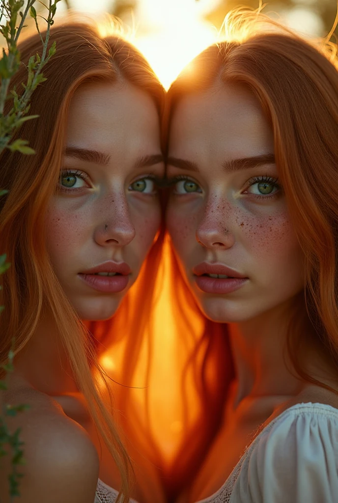 Beautiful identical twin female models, 21 years old, with striking ...