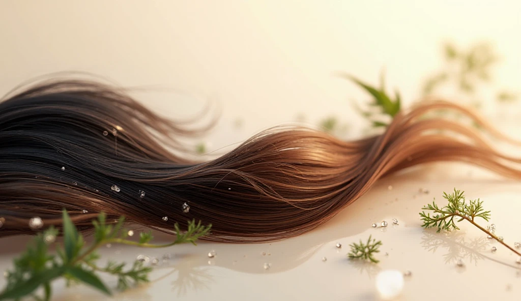 "A realistic YouTube thumbnail design for a natural haircare science ...