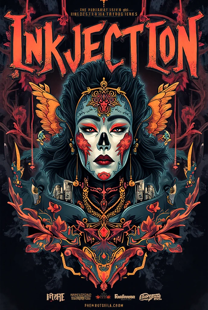 Please make a tattoo poster for the up comming tattoo event, I think the name is - SeaArt AI