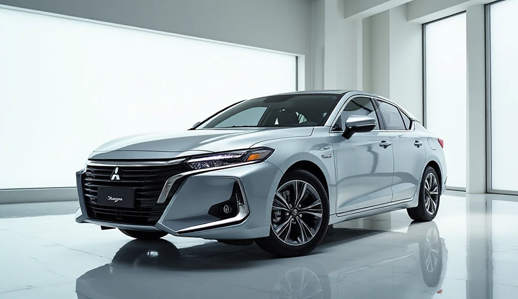 2026 Mitsubishi Attrage in a modern showroom look, sleek and elegant ...