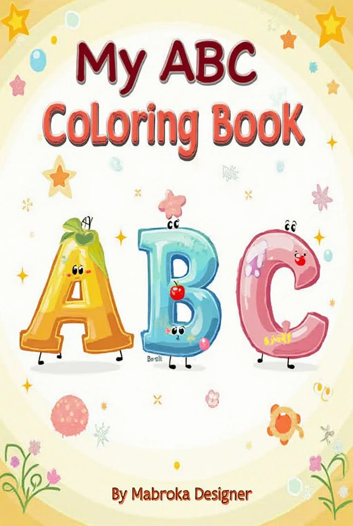Children's coloring book cover titled "My ABC Coloring Book" - SeaArt AI