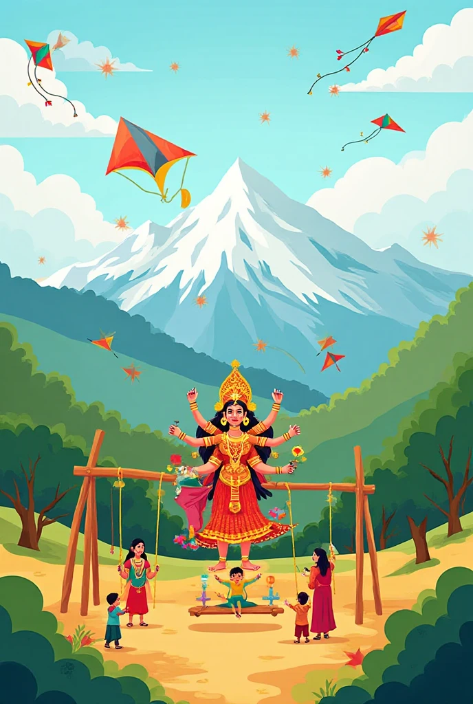 "Happy Dashain 2082 festival card, Nepali greeting card design - SeaArt AI