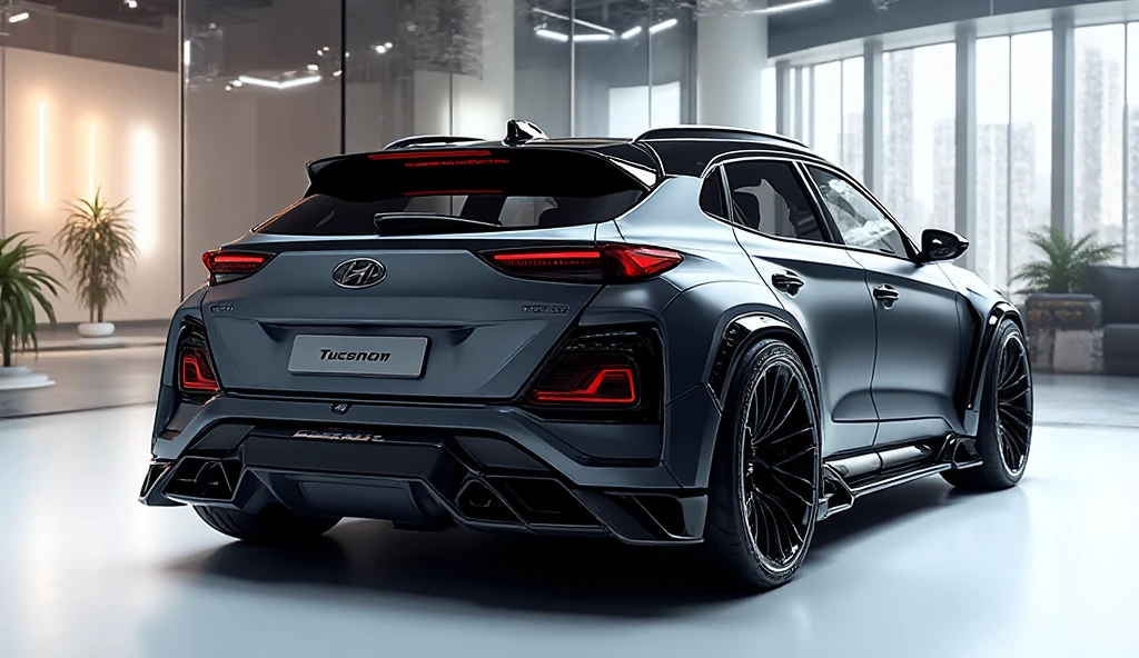 Design back full car back view of a ultra luxurious 2026 Hyundai Tucson ...