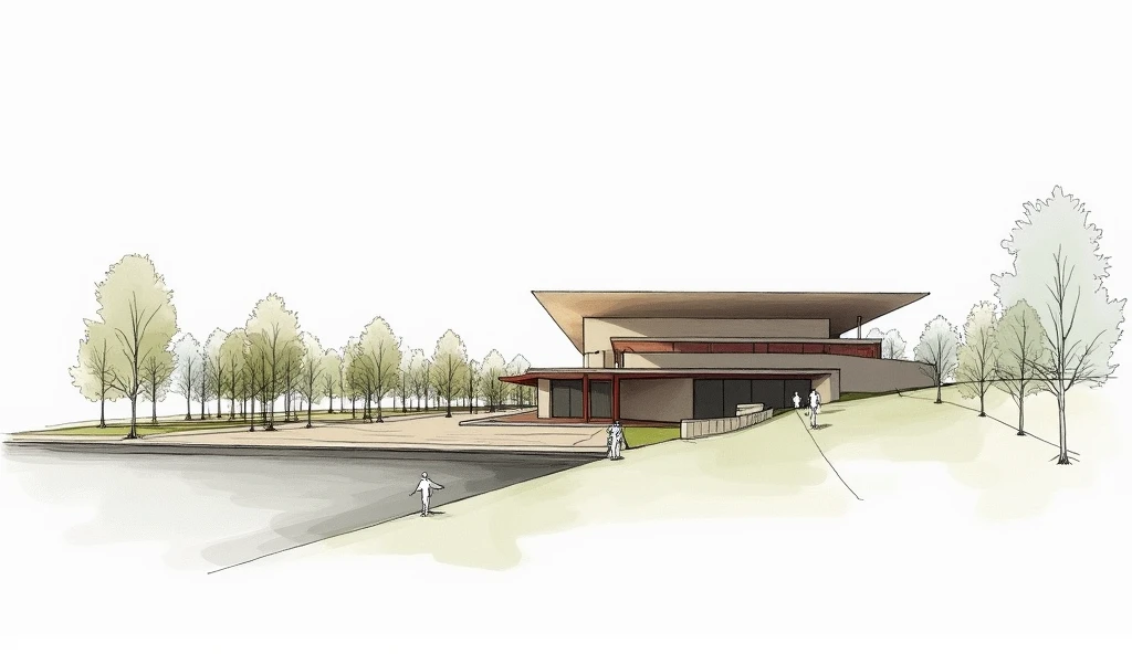 “Turn this architectural sketch into a clear representation, elegant ...