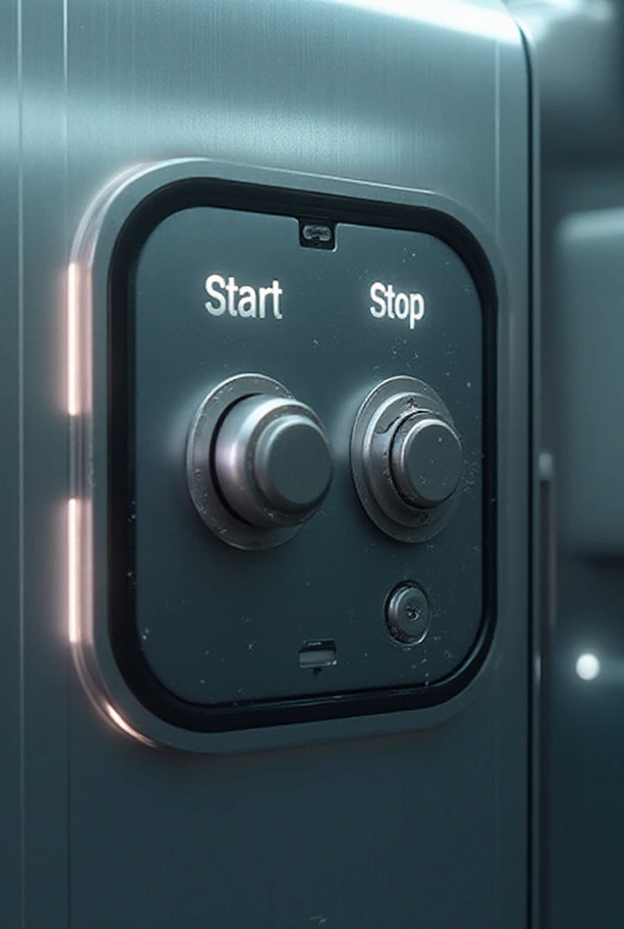 It is a control panel with two buttons and one that says Start and the ...