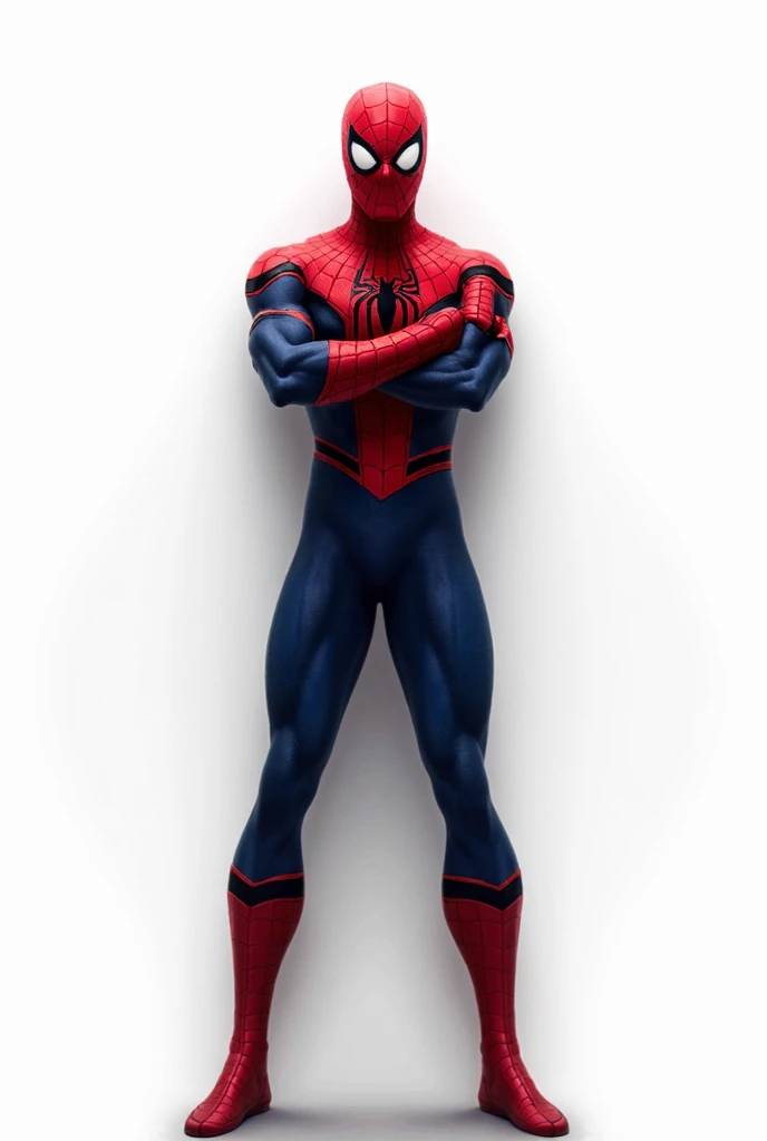 Spiderman crossing his arms on a white background - SeaArt AI