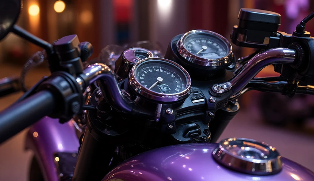 Close-up view of the 2025 New Royal Enfield Classic 350 dashboard and ...