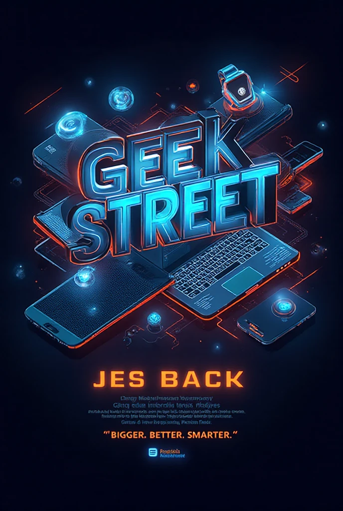 “Vibrant tech gadget poster, sleek modern layout showing smartphone ...