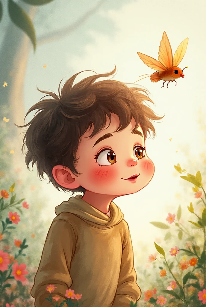 Make pic a boy giving fly kiss the word "JANUK - SeaArt AI