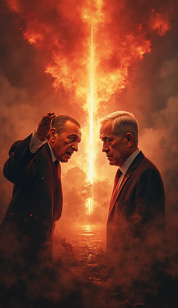 Global Crisis Scene: on the left side of the frame are an angry Erdogan ...
