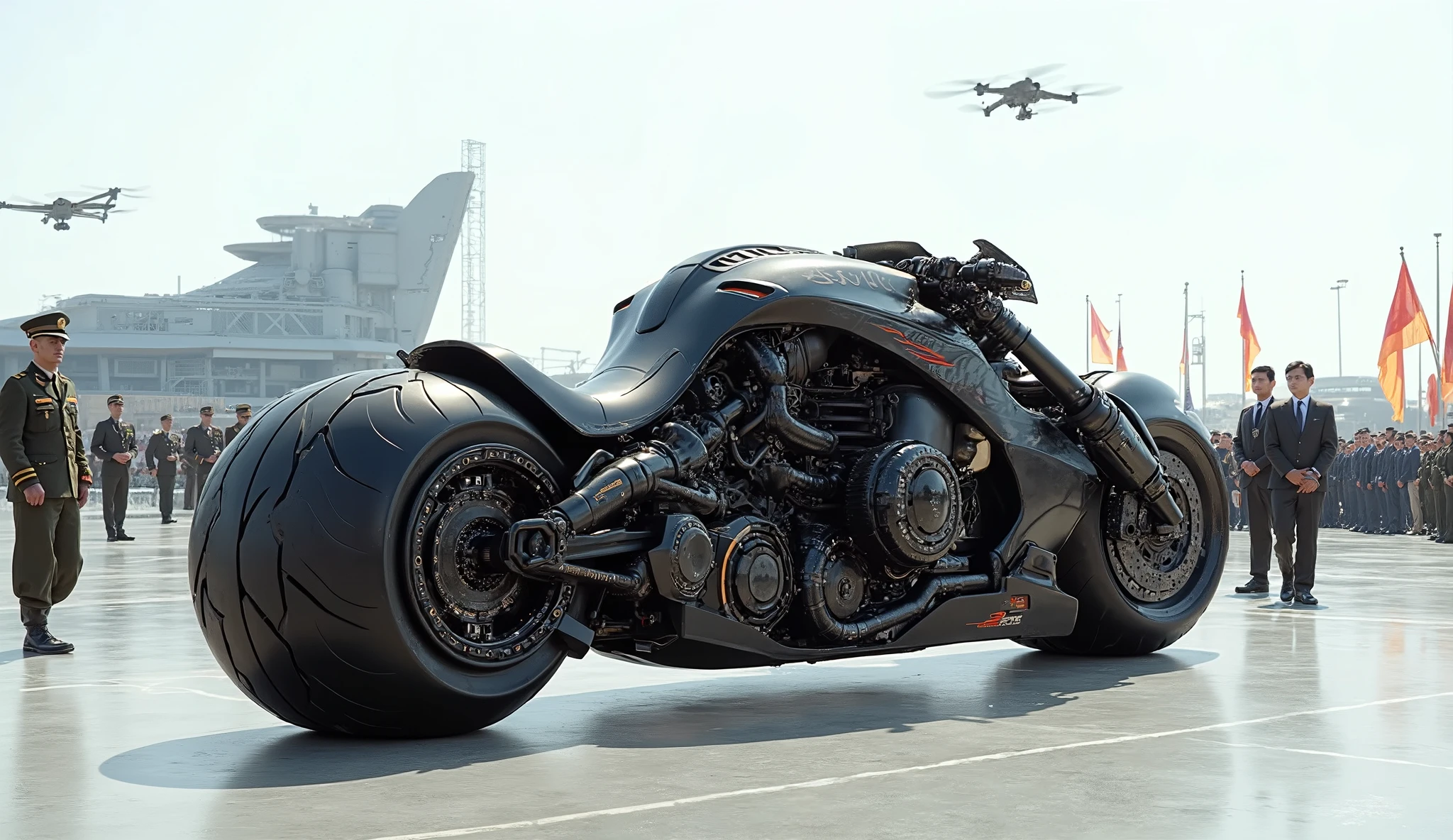 A massive futuristic American military superbike by[ Harley Davidson ...