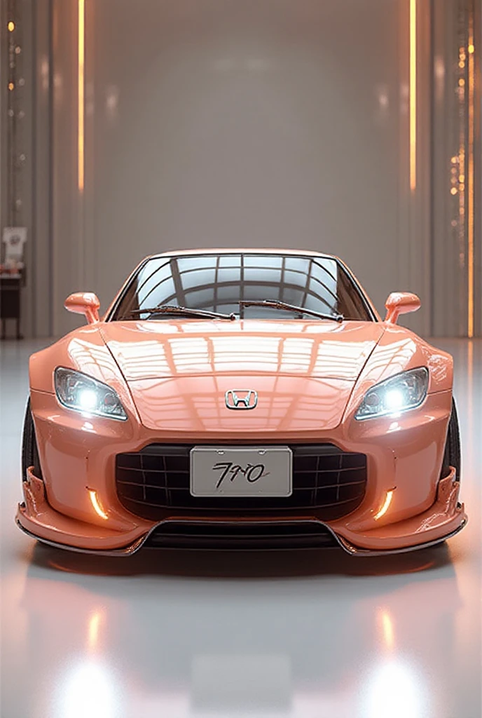 3D render of a heavily modified (1990 Honda s 800). in (Peach - SeaArt AI