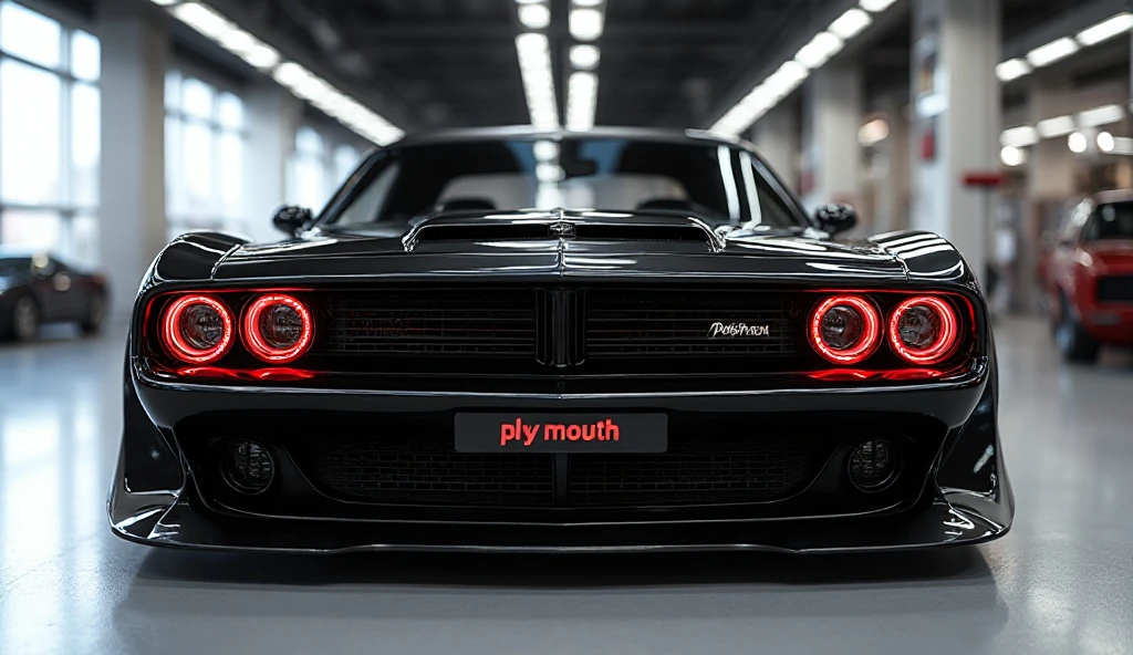Design Front full car Front Bumper with fully red headlights - SeaArt AI