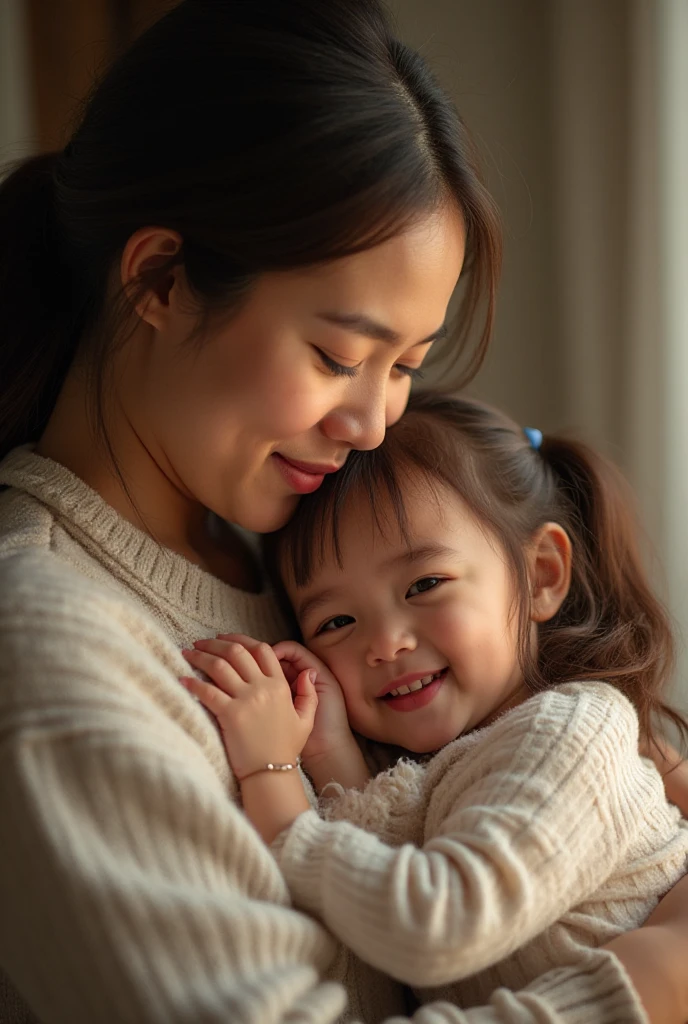 Create a photo of me as an essay with my daughter I can send you the ...