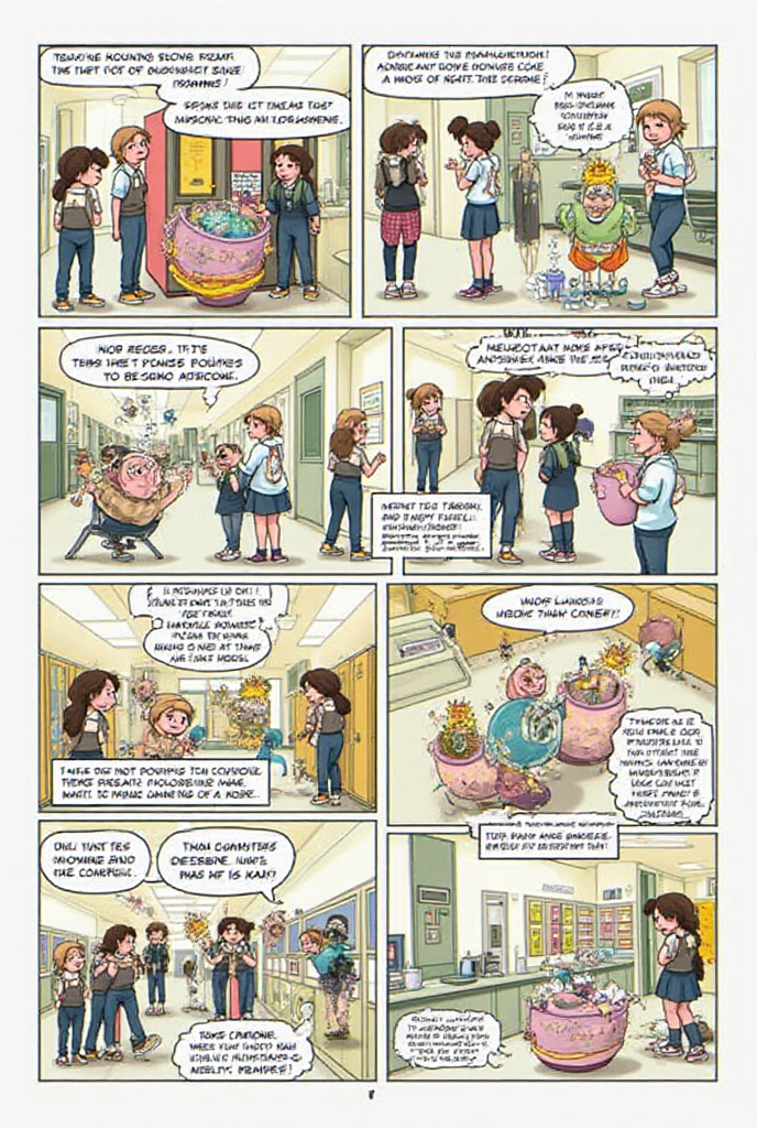 Comics about inappropriate objects at school 8 pages - SeaArt AI
