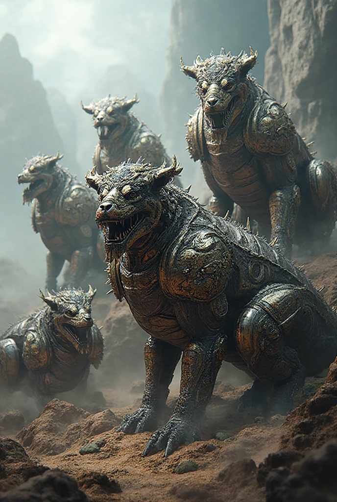 3d animals with armor - SeaArt AI