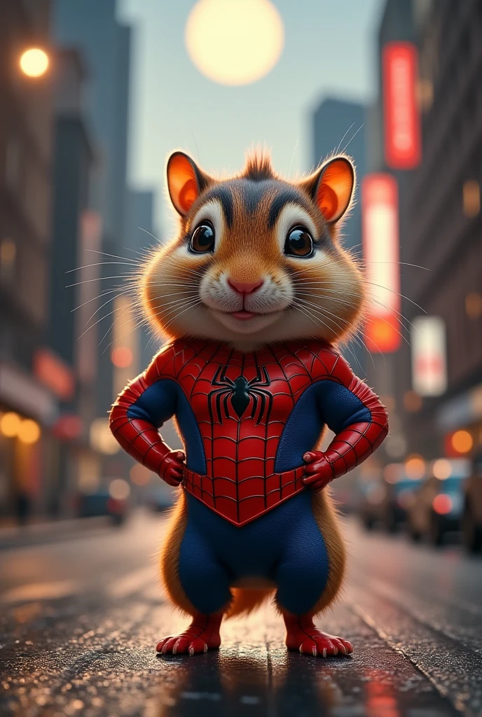 Photorealistic portrait of Dressed animals - a fat [chibi] (baby ...