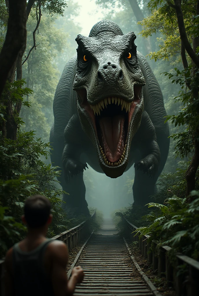 The prehistoric jungle shakes when a Giant Tyrannosaurus rex emerges ...