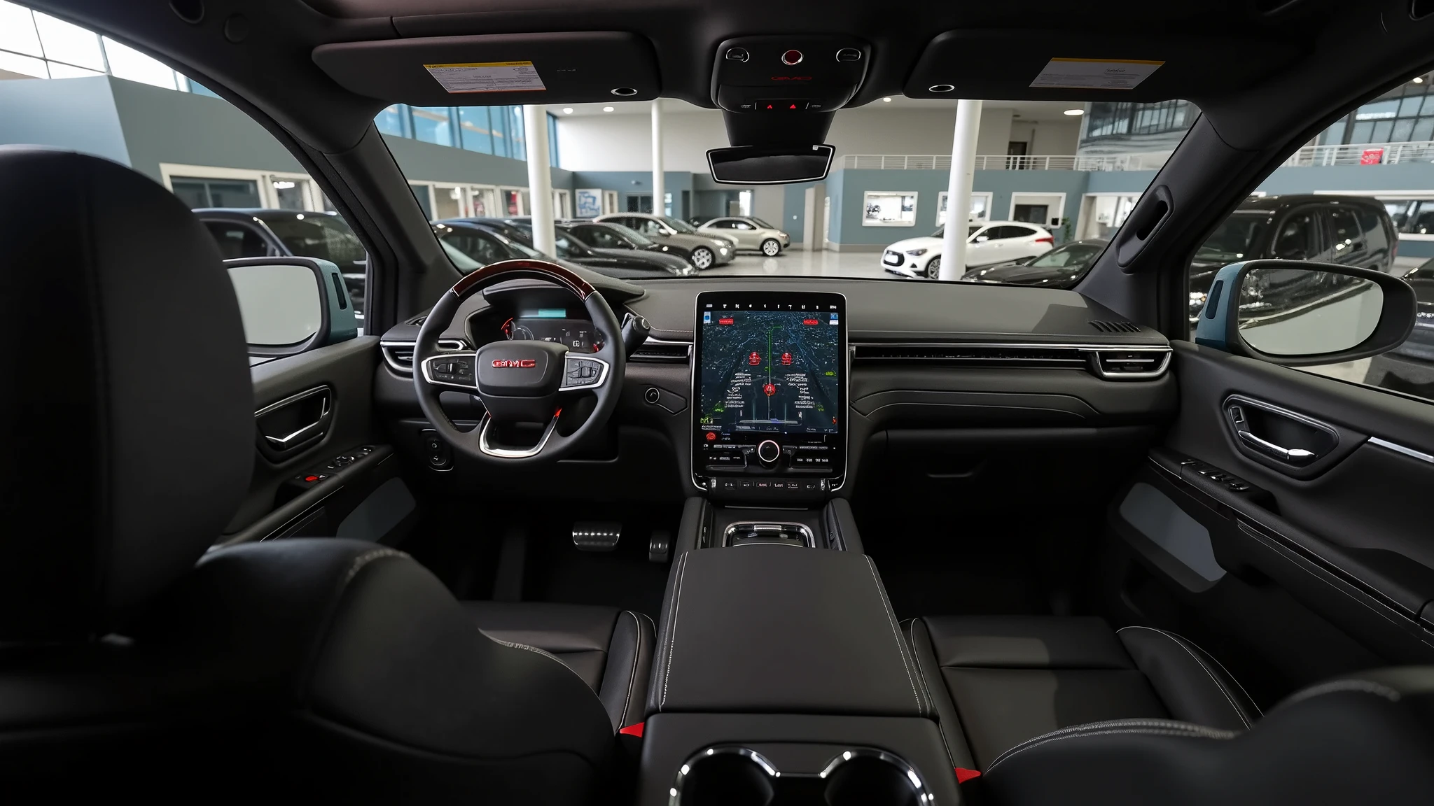 Ultra-realistic 8K photo of the 2025 GMC Sierra Denali EV interior ...
