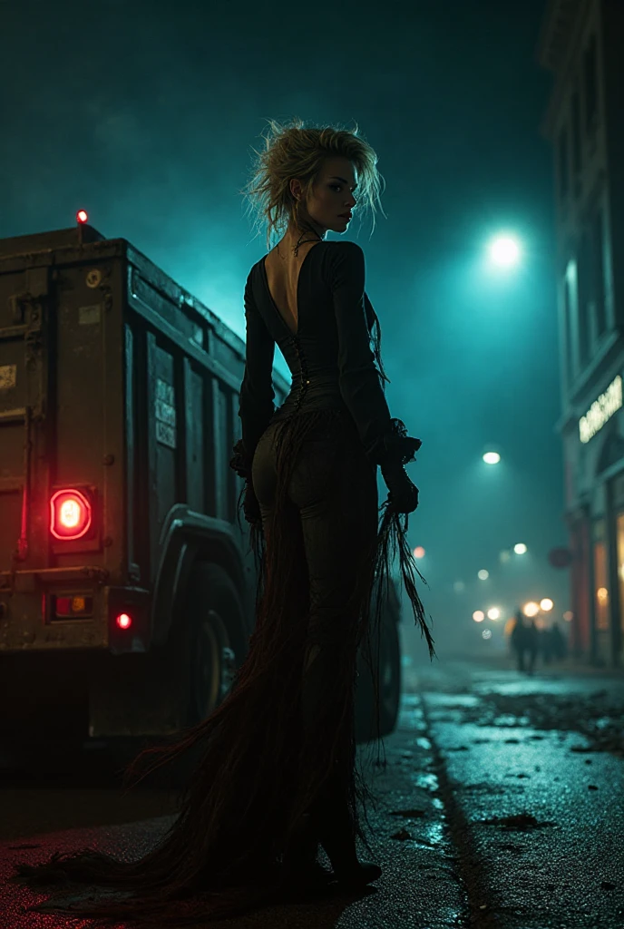 Masterpiece, ultra-high quality, photorealistic, trash and sparks ...