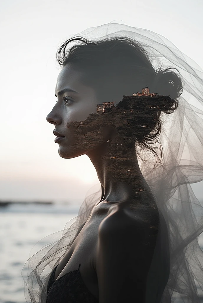 High quality, 8K ultra HD, Una hermosa double exposure que combina una ...