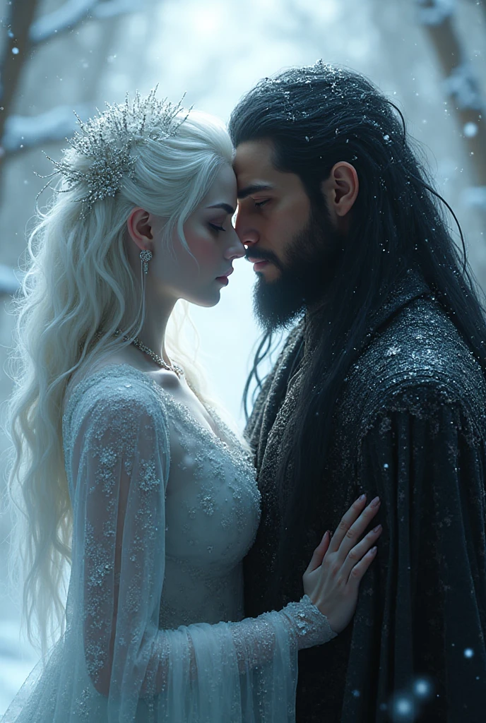 Romance between an albino ice queen and an emperor in dark clothing ...