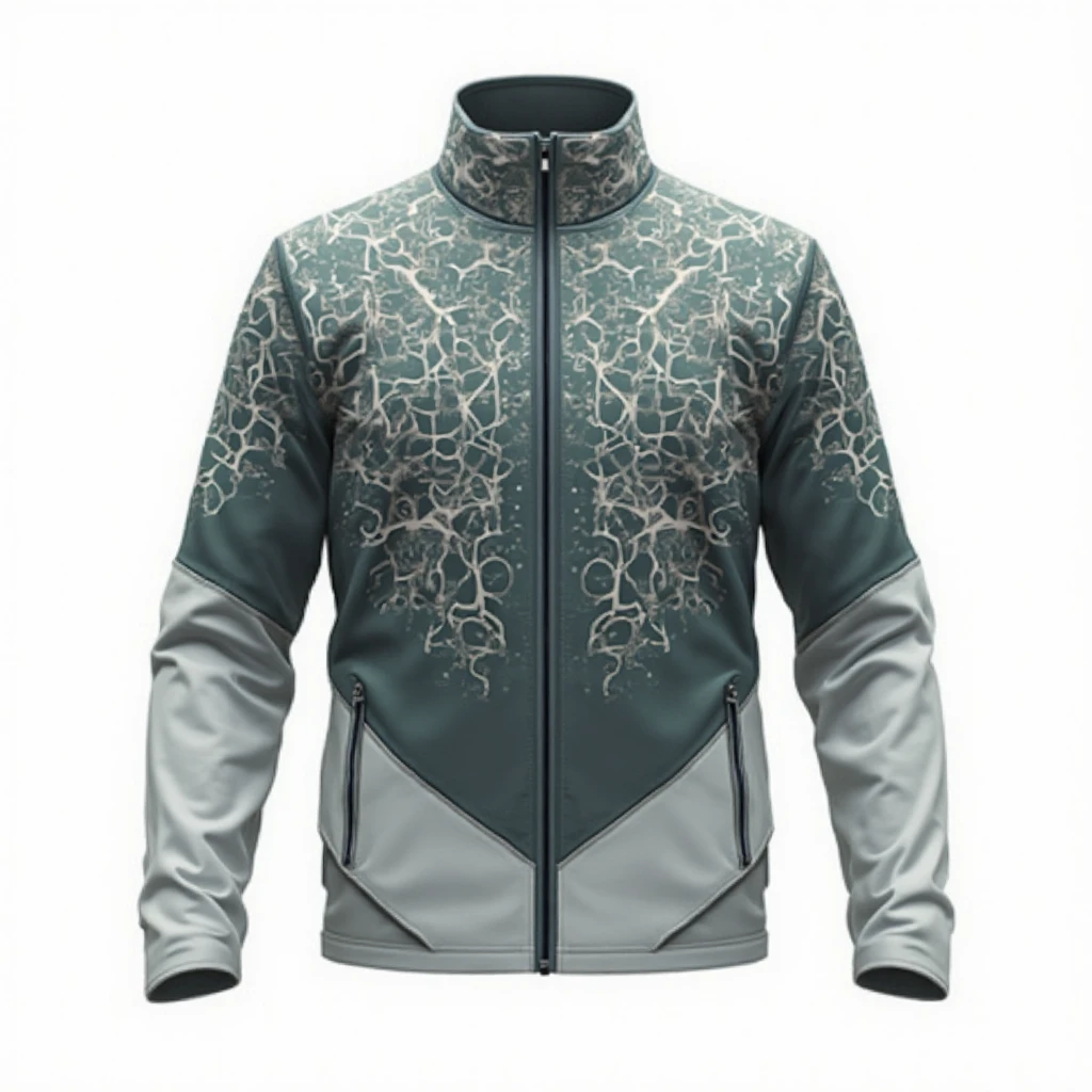 Clothing mockup design, white jacket, template focus, front, back and ...