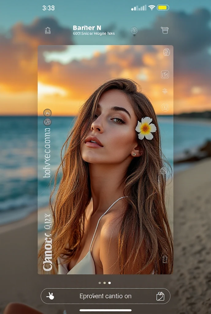 Cena: Hyper-realistic and glamorous photograph of a woman on the beach ...
